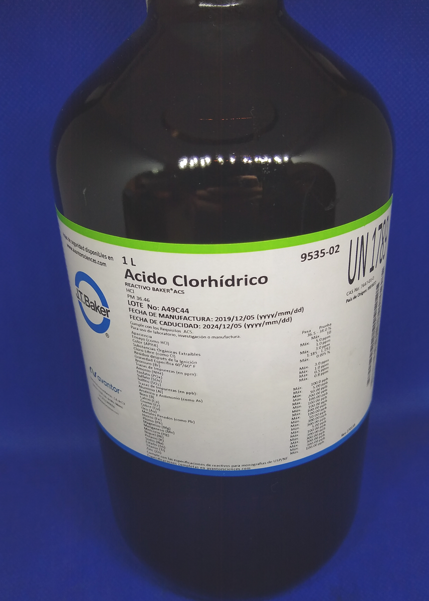 Ácido Clorhidrico-JTBaker, 53% OFF