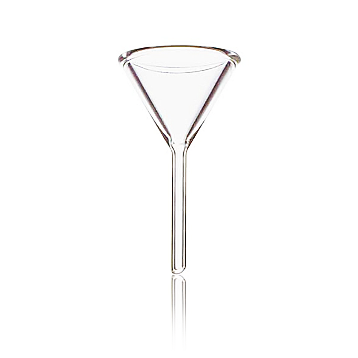Embuduo cónico de vidrio tallo corto 65 mm – Productos de Laboratorio