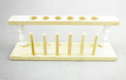 Gradilla de madera para 6 tubos de 20 mm – Productos de Laboratorio