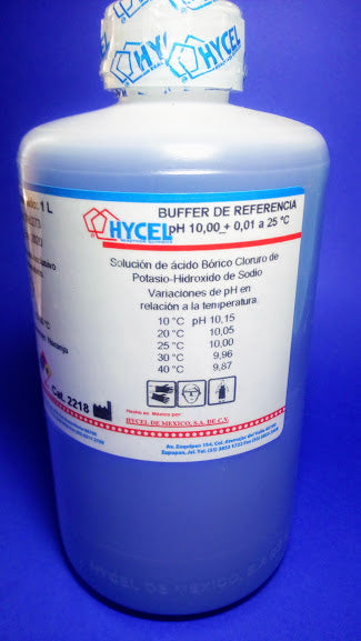 Buffer de referencia pH 10.0 color azul HYCEL cat. 2218 – Productos de ...