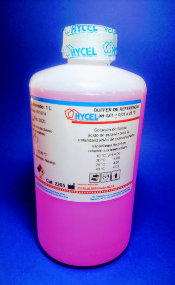 Buffer de referencia pH 4.01 color rosa HYCEL Cat 2205 – Productos de ...